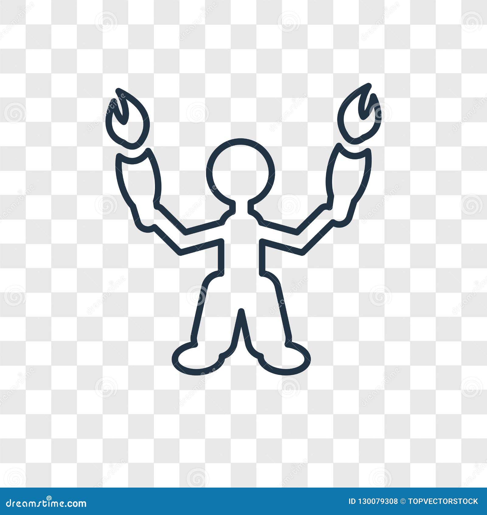 Acrobat Man Concept Vector Linear Icon Isolated on Transparent B Stock ...