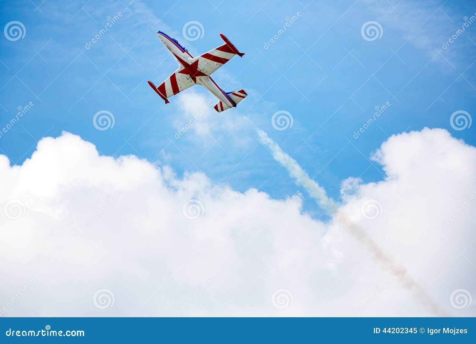 Acrobat in Movement of Air Show Stock Image - Image of airshow ...