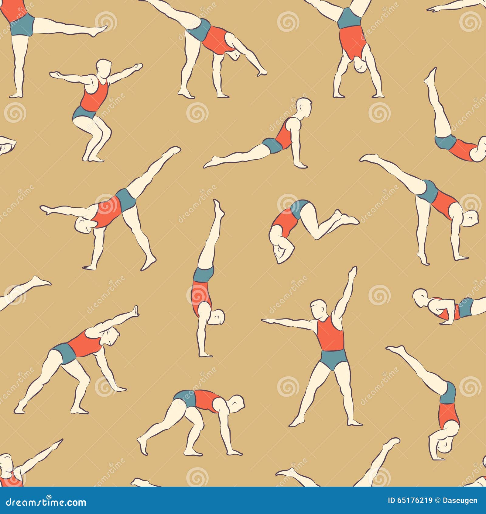 Acrobat pattern1 color stock vector. Illustration of motion - 65176219