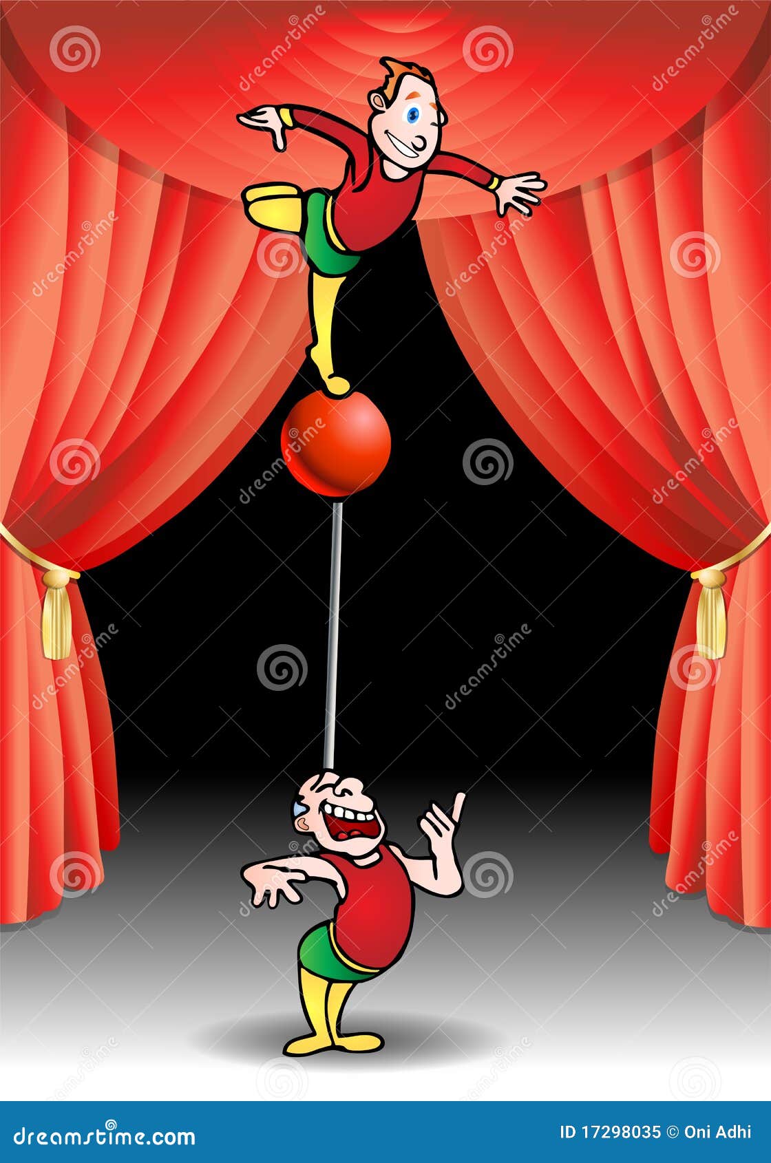 Acrobat performer stock illustration. Illustration of fitness - 17298035