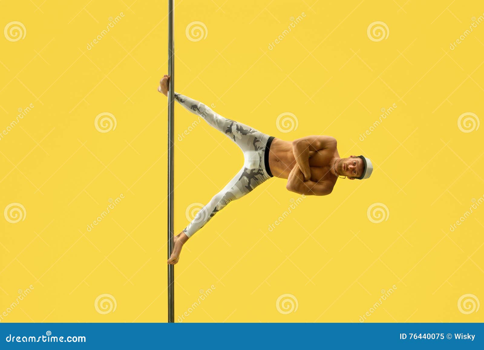 Acrobat Performs Trick and His Face is Relaxed Stock Image - Image of ...