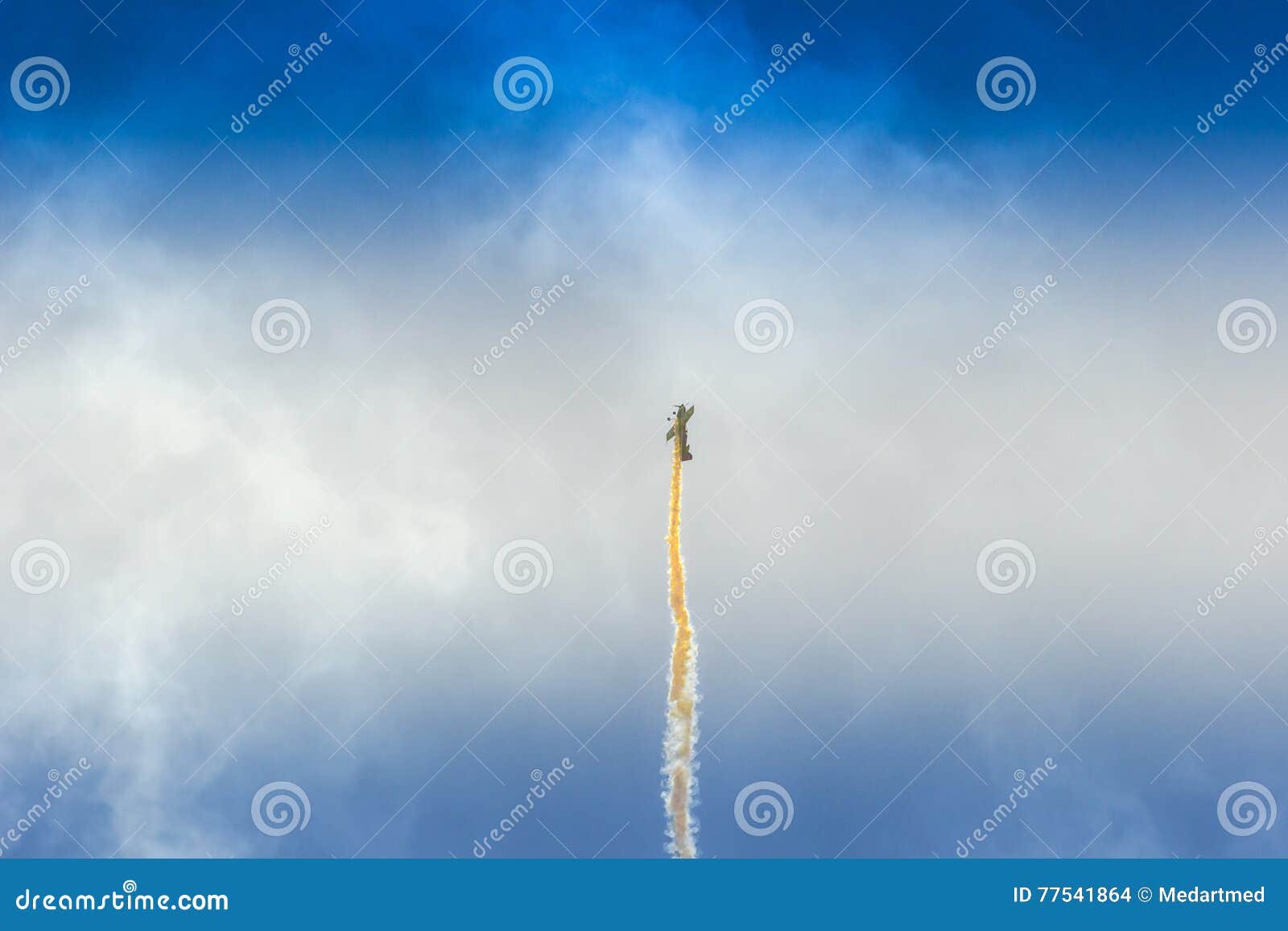 Acrobat Plane Looping in Turbo Fly on the Sky Stock Photo - Image of ...