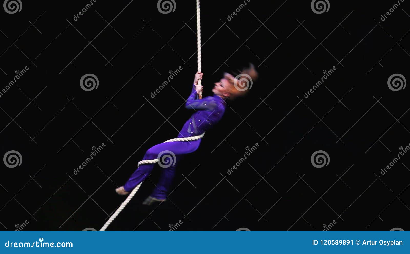 Acrobat with Rope in Circus Stock Video - Video of figure, exercise ...