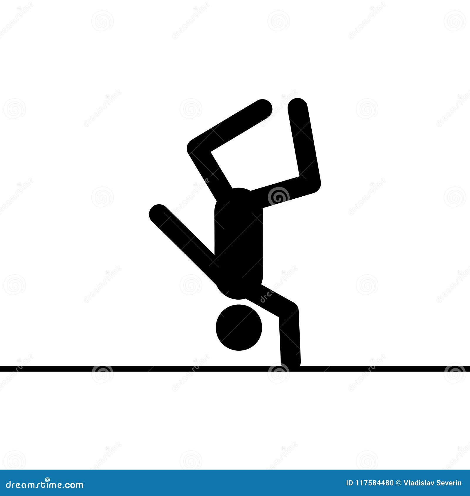 Acrobat vector icon stock illustration. Illustration of acrobat - 117584480