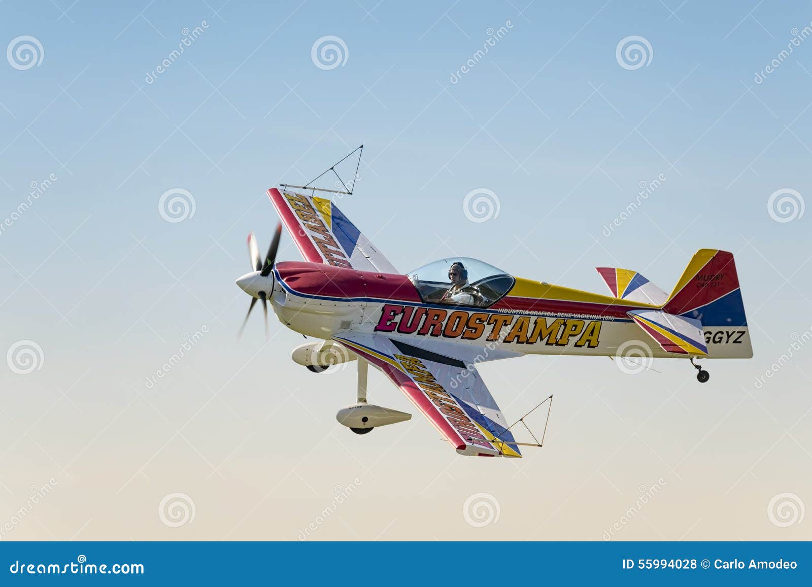 Acrobatic airplane editorial stock photo. Image of aviation - 55994028