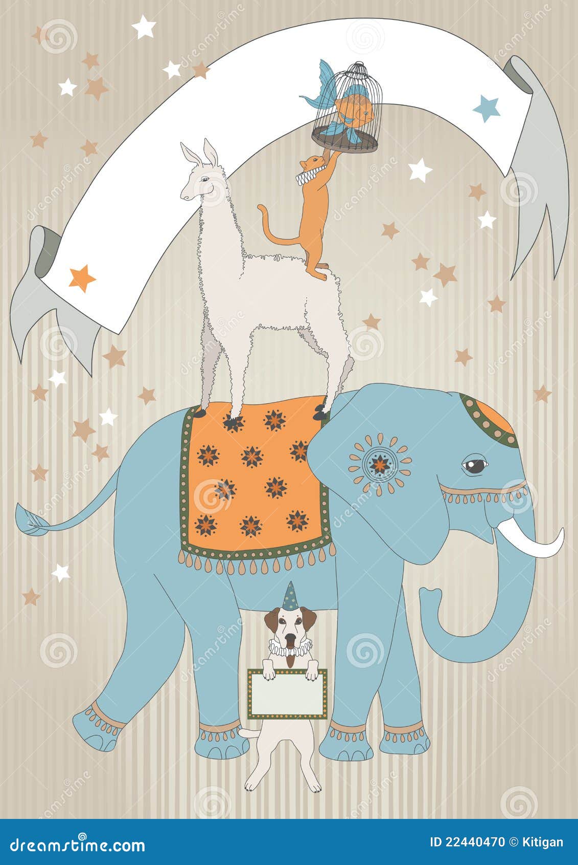 Acrobatic Animals stock illustration. Illustration of show - 22440470