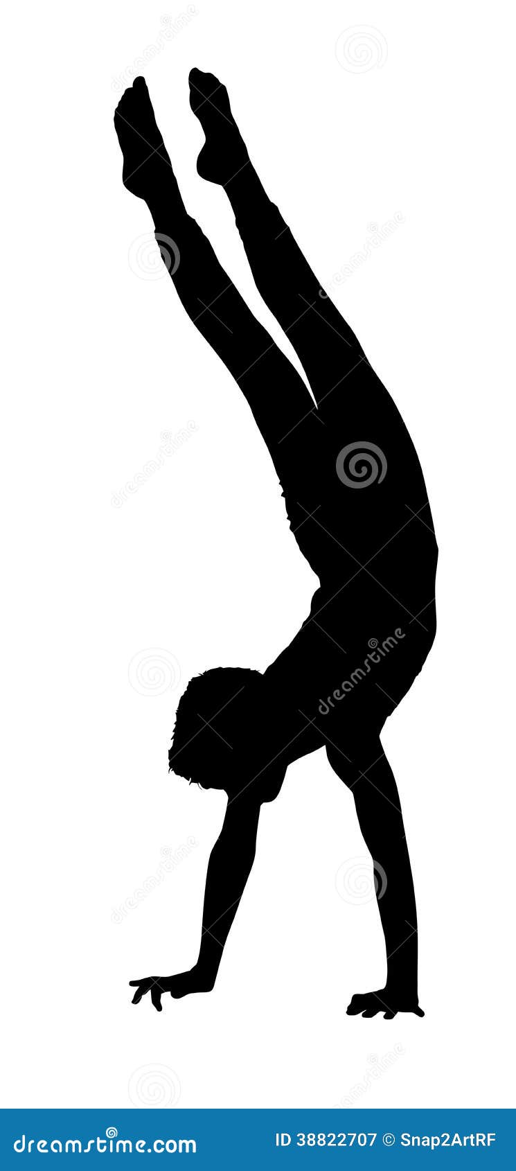 Acrobatic Gymnastics Dance Routine Silhouette Vector Illustration ...