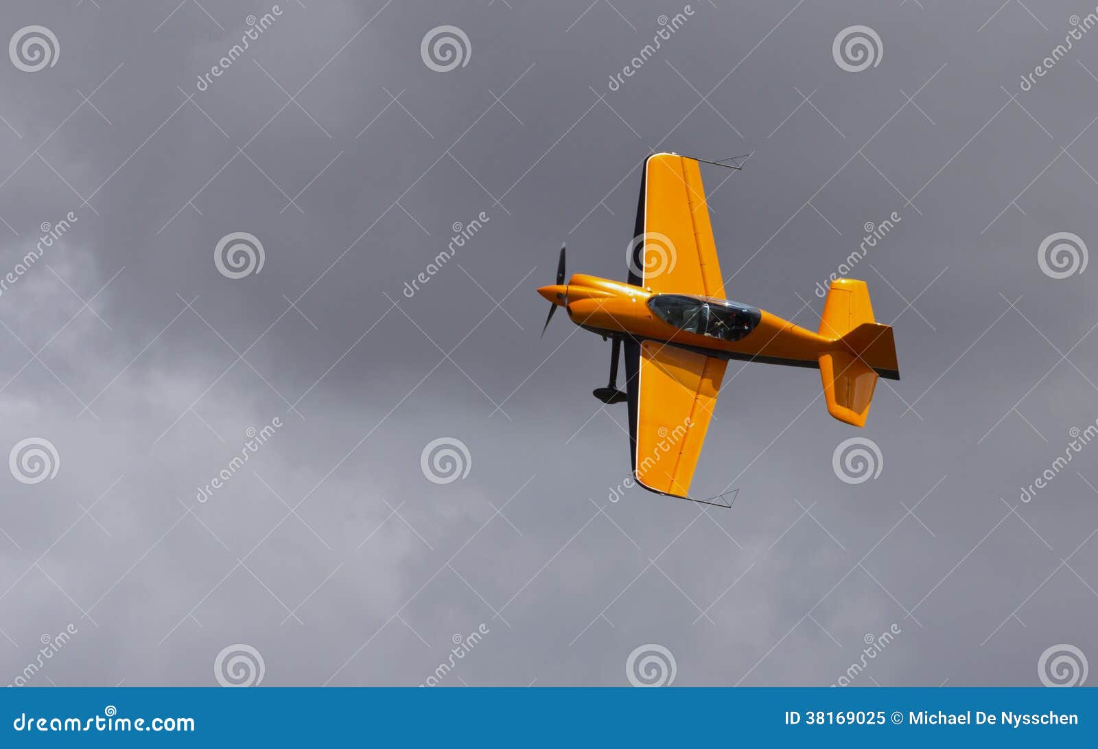 Acrobatic Plane Banking To the Left Stock Image - Image of flight ...