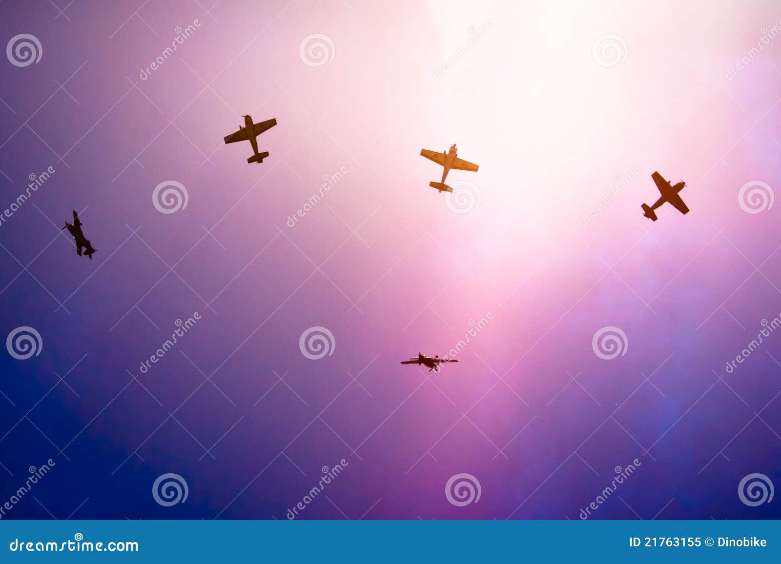 Acrobatic Planes Split Formation Up in the Sky Stock Image - Image of ...