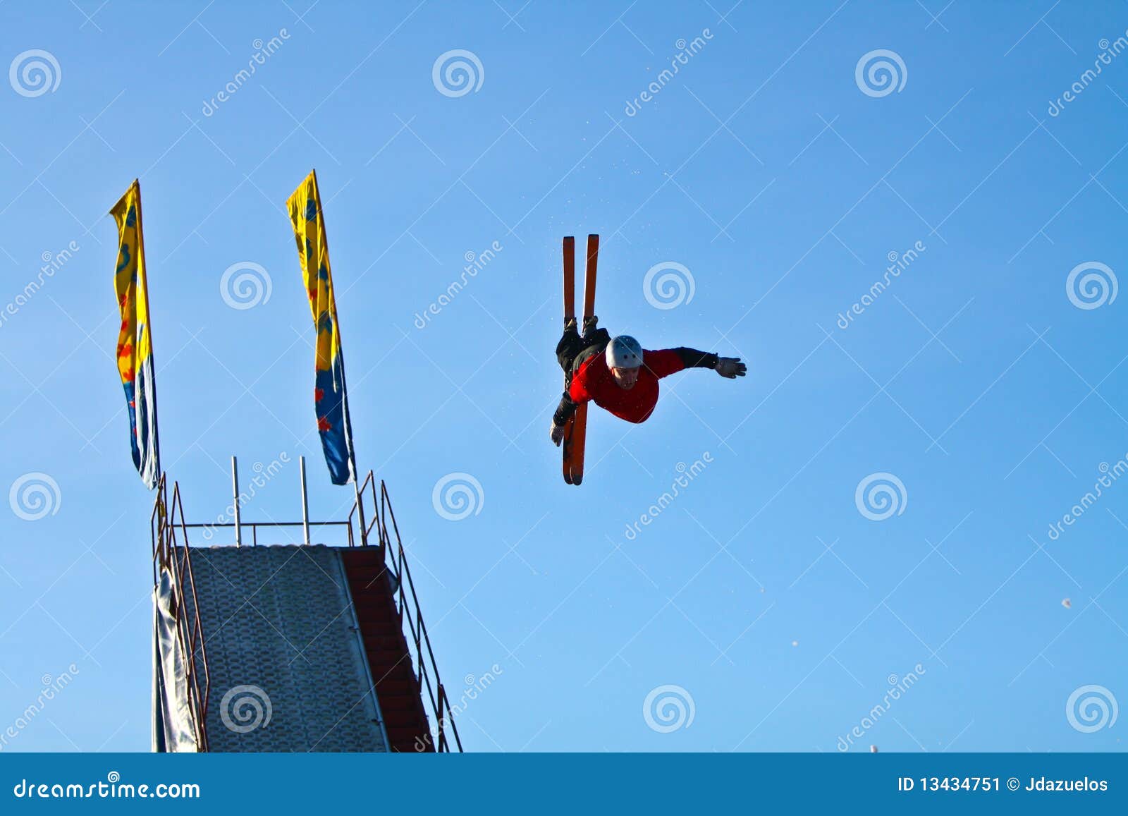Acrobatic skiing stock image. Image of sport, flight - 13434751