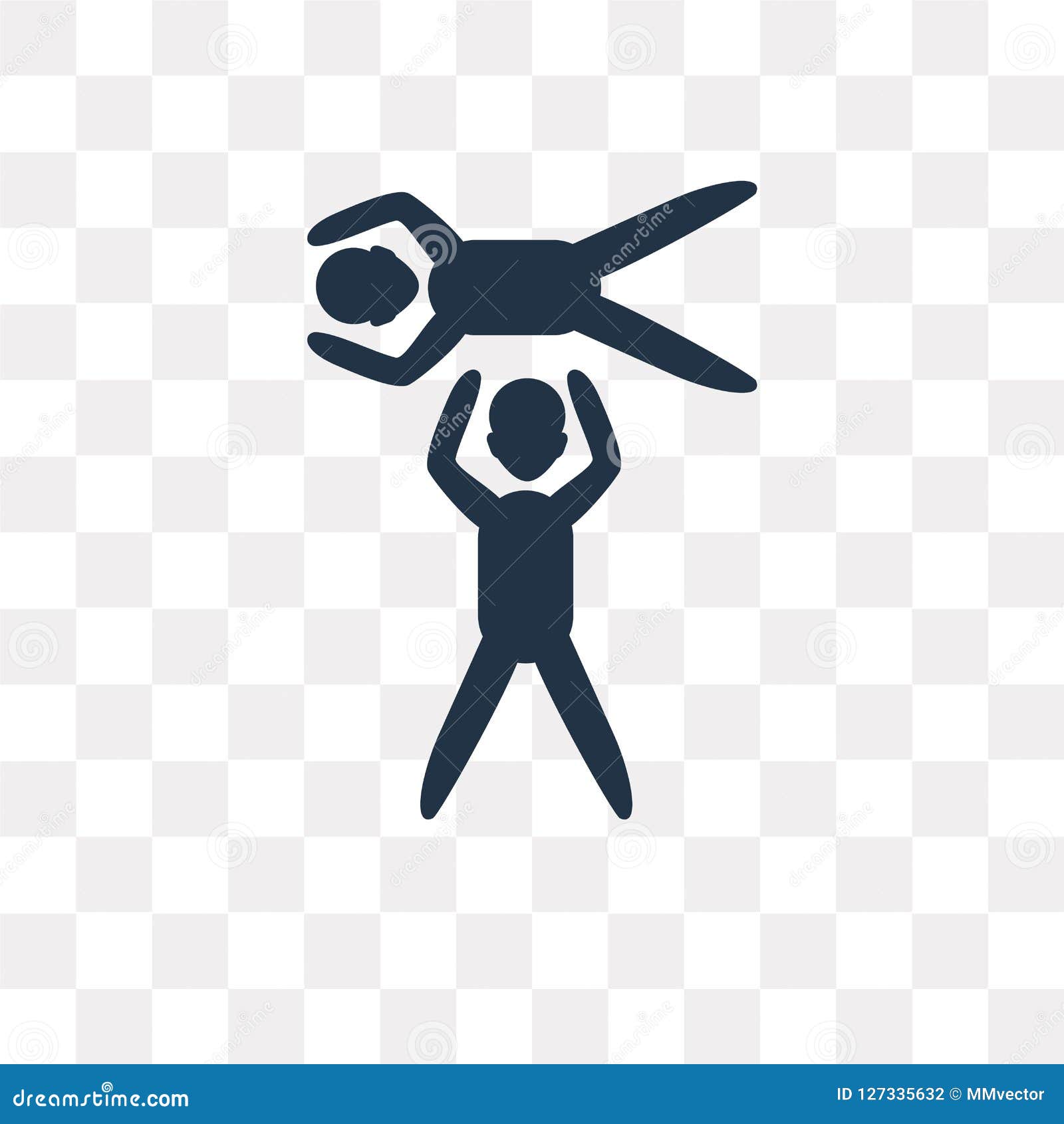 Acrobatic Vector Icon Isolated On Transparent Background, Linear ...