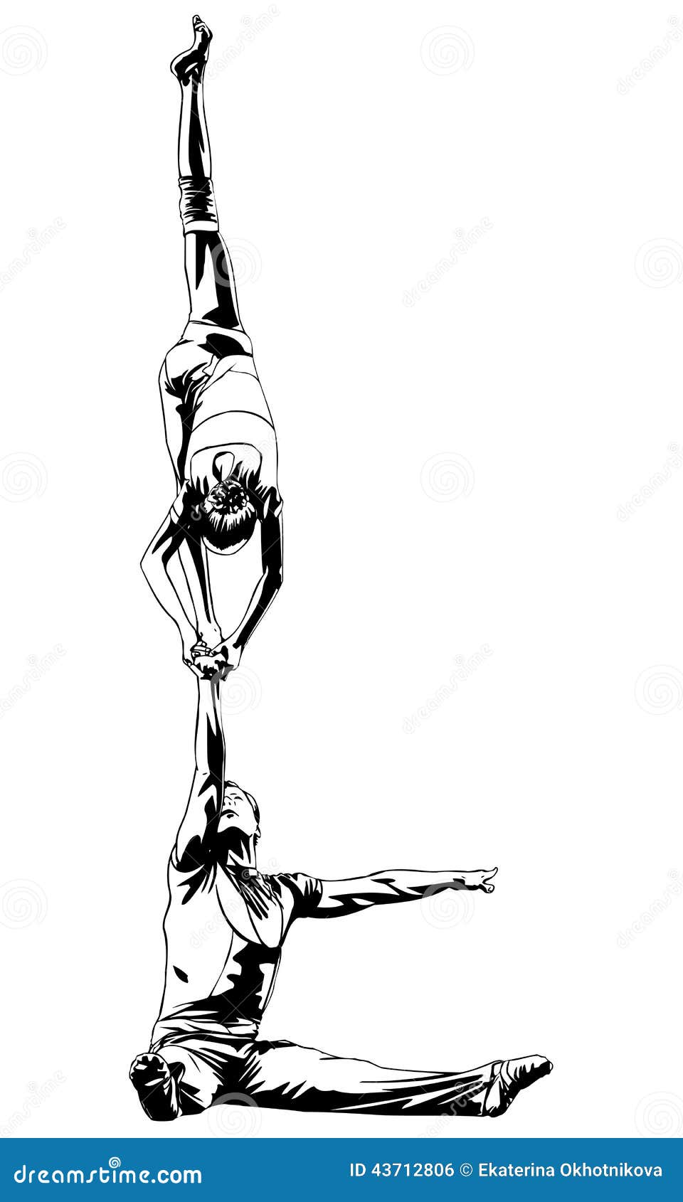 Acrobatics stock vector. Illustration of healthy, performance - 43712806