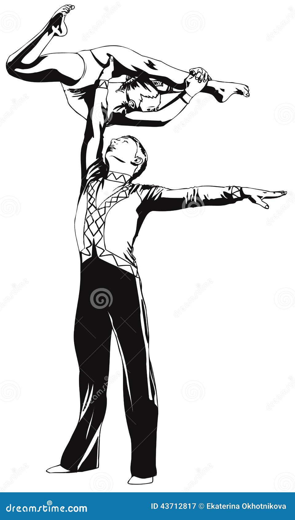 Acrobatics stock vector. Illustration of acrobat, beauty - 43712817