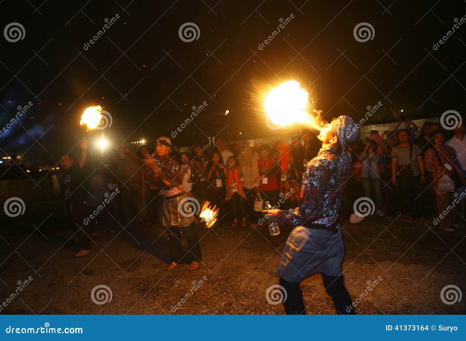 Acrobatics fire editorial stock image. Image of indonesia - 41373164