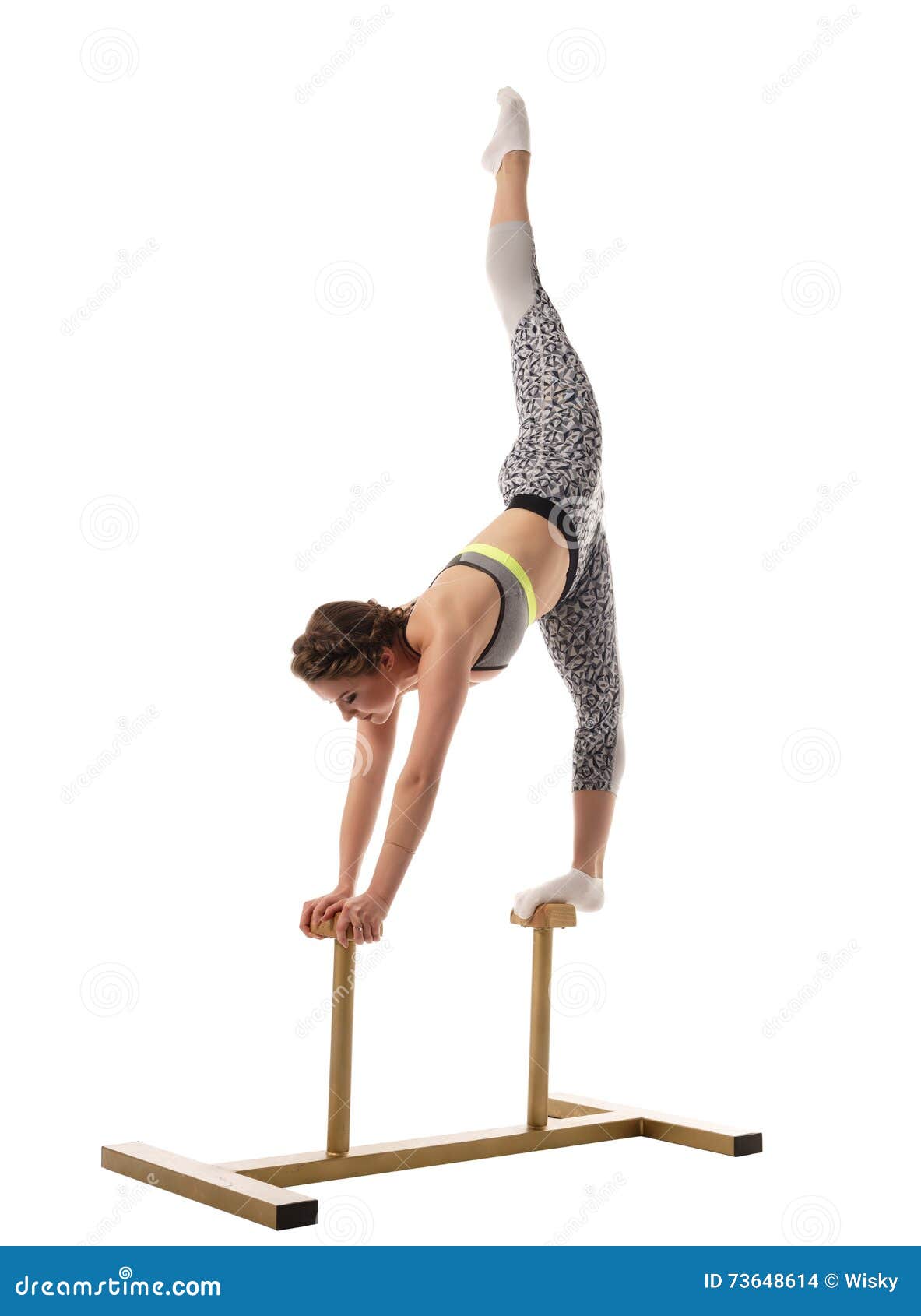 Acrobatics. Gymnast Training on Circus Stands Stock Photo - Image of ...