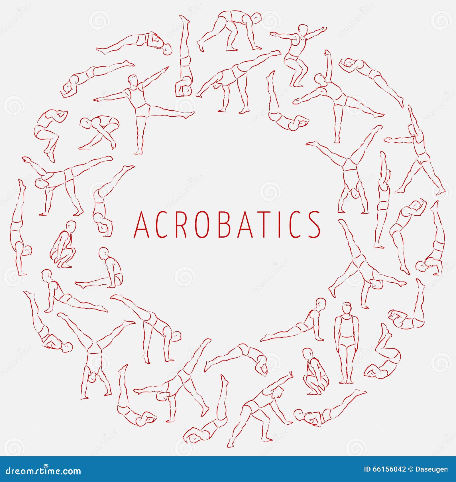 Acrobatics round 1 stock vector. Illustration of physical - 66156042