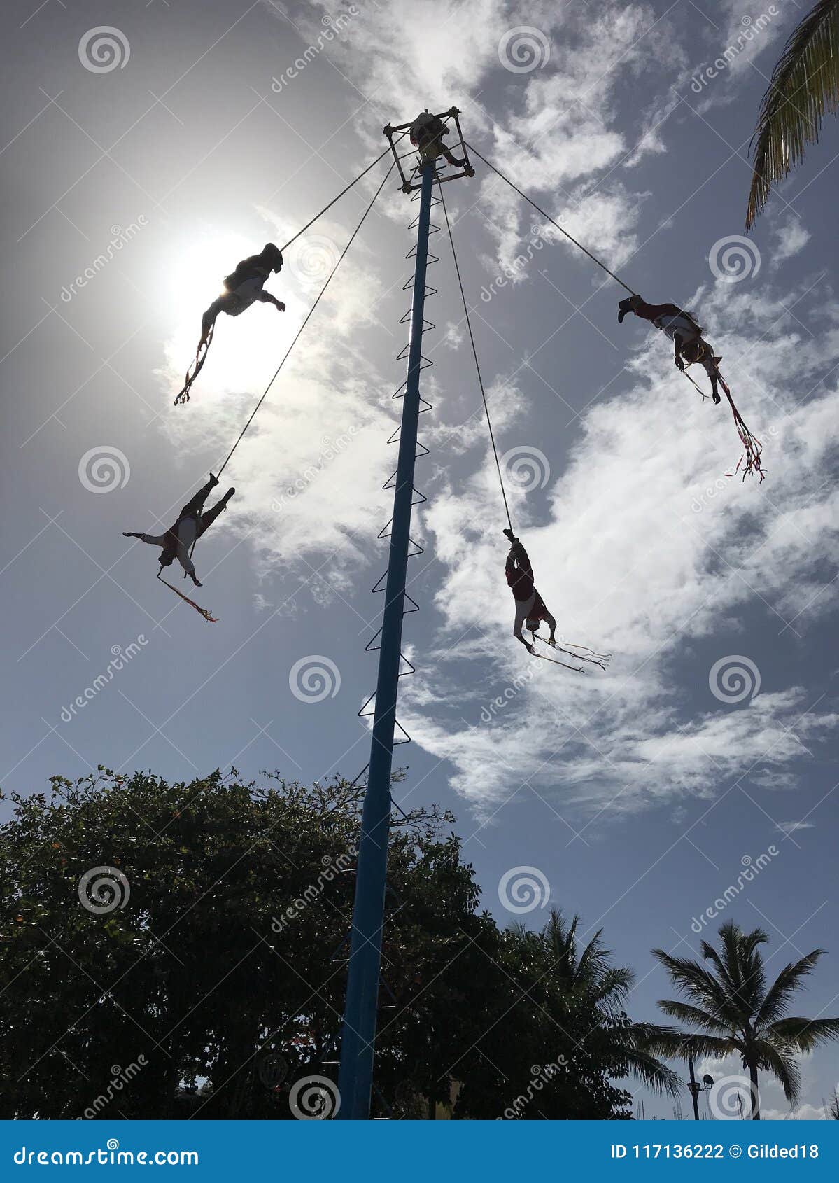 Acrobats in the air stock photo. Image of tropical, acrobats - 117136222