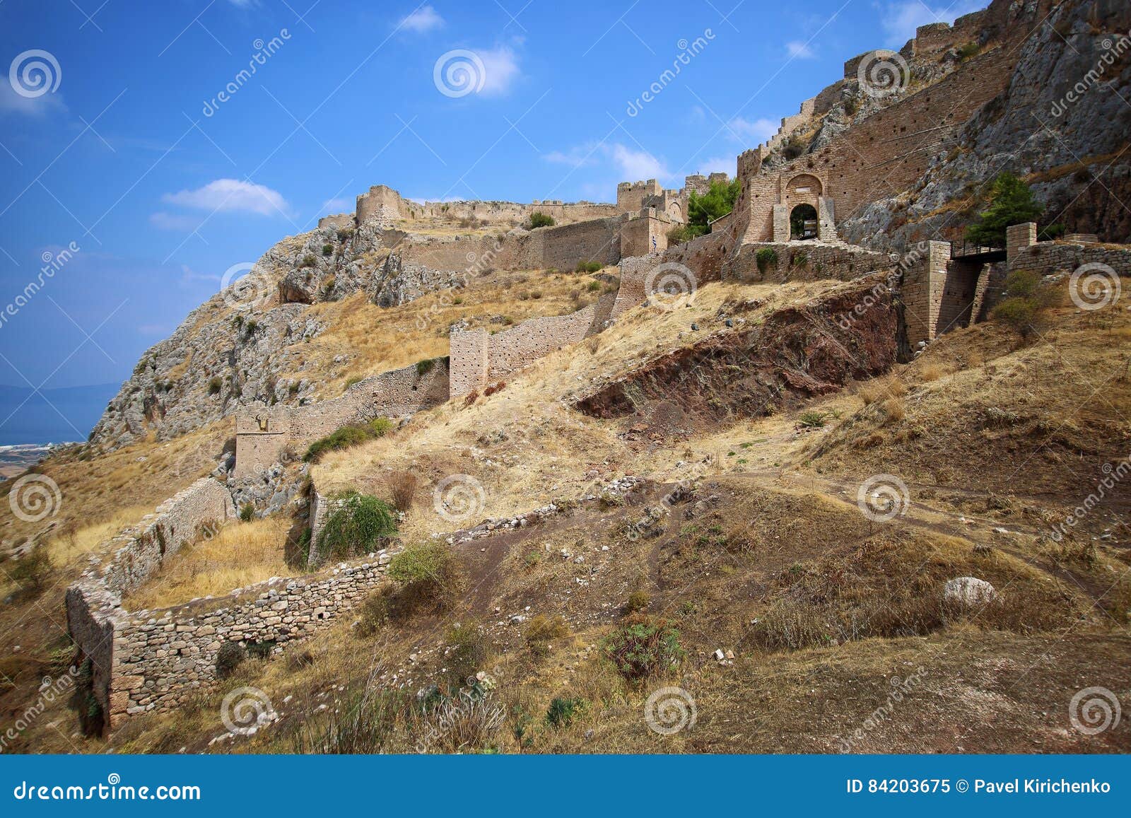 Acrocorinth Acropolis of Ancient Corinth Stock Image - Image of corinth ...