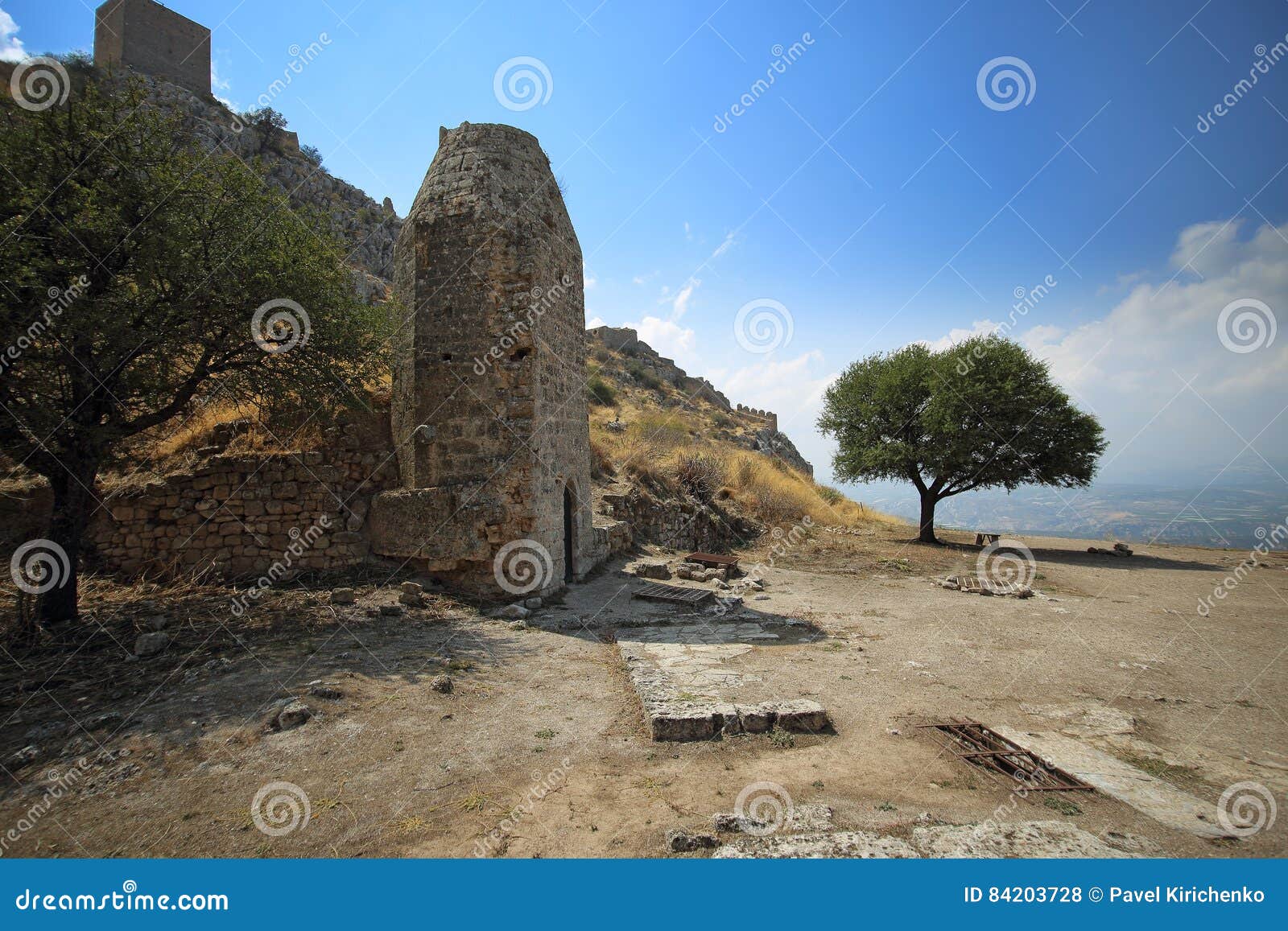 Acrocorinth Acropolis of Ancient Corinth Stock Photo - Image of ...