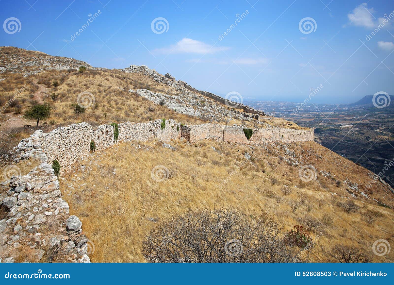 Acrocorinth the Castle of Ancient Corinth Stock Image - Image of rock ...
