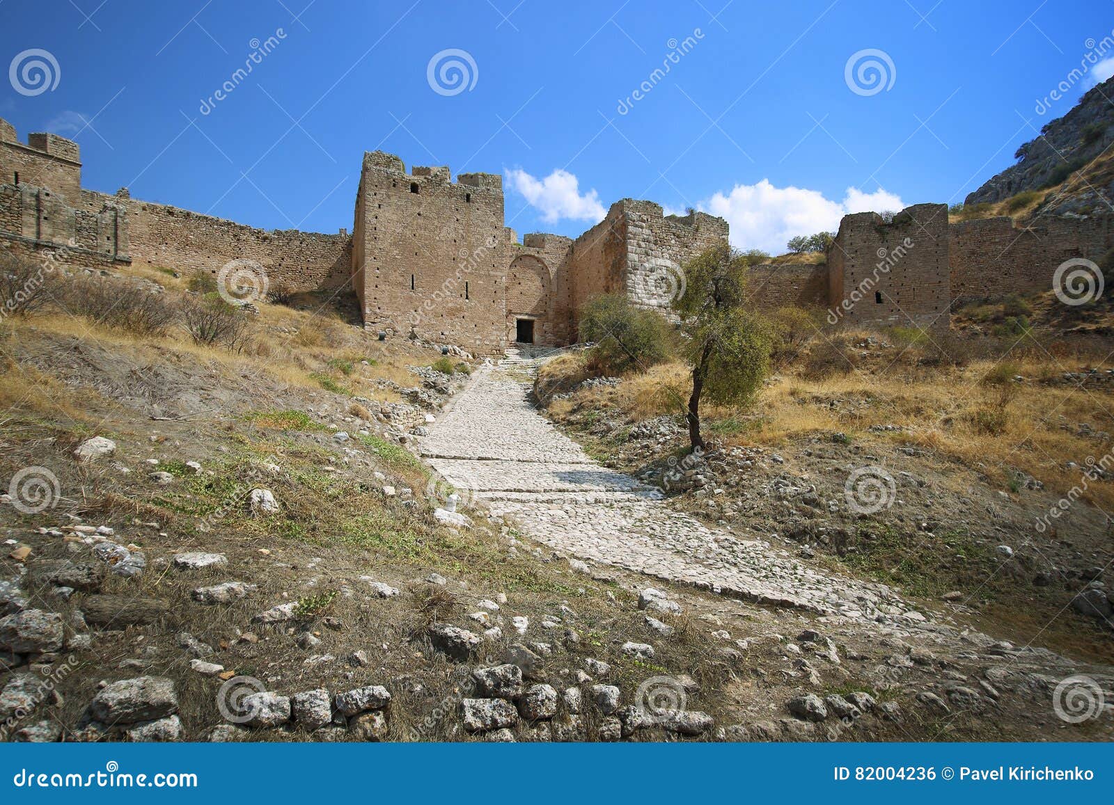 Acrocorinth the Castle of Medieval Corinth Stock Photo - Image of sunny ...