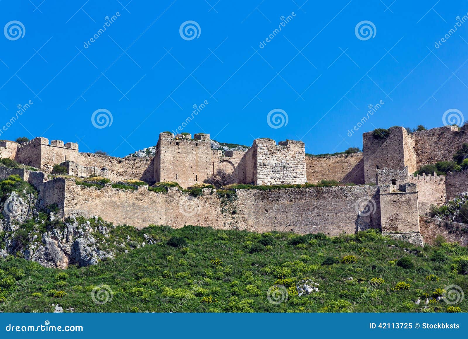 Acrocorinth Peloponesse stock image. Image of ruins, peloponnese - 42113725