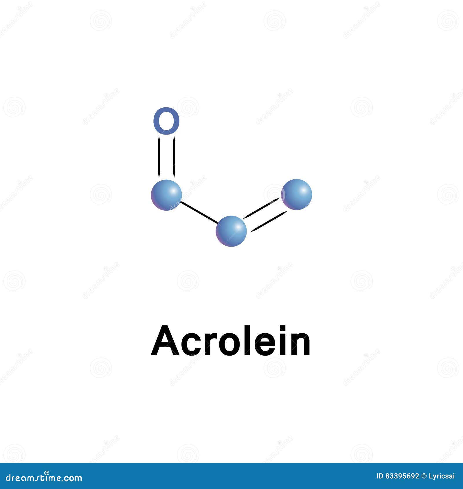 Acroleína, Propenal, Aldehino Ilustración del Vector - Ilustración de ...