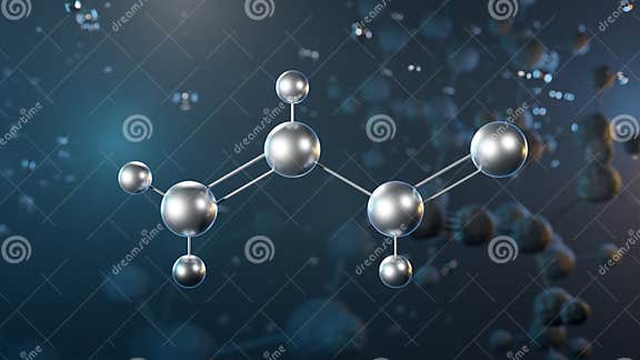 Acrolein Molecular Structure, 3d Model Molecule, Unsaturated Aldehyde ...