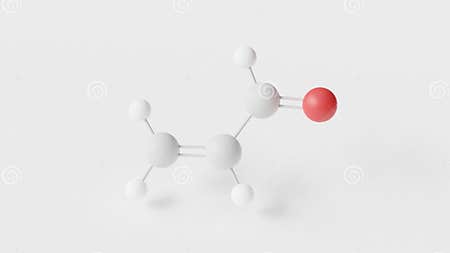 Acrolein Molecule 3d, Molecular Structure, Ball and Stick Model ...