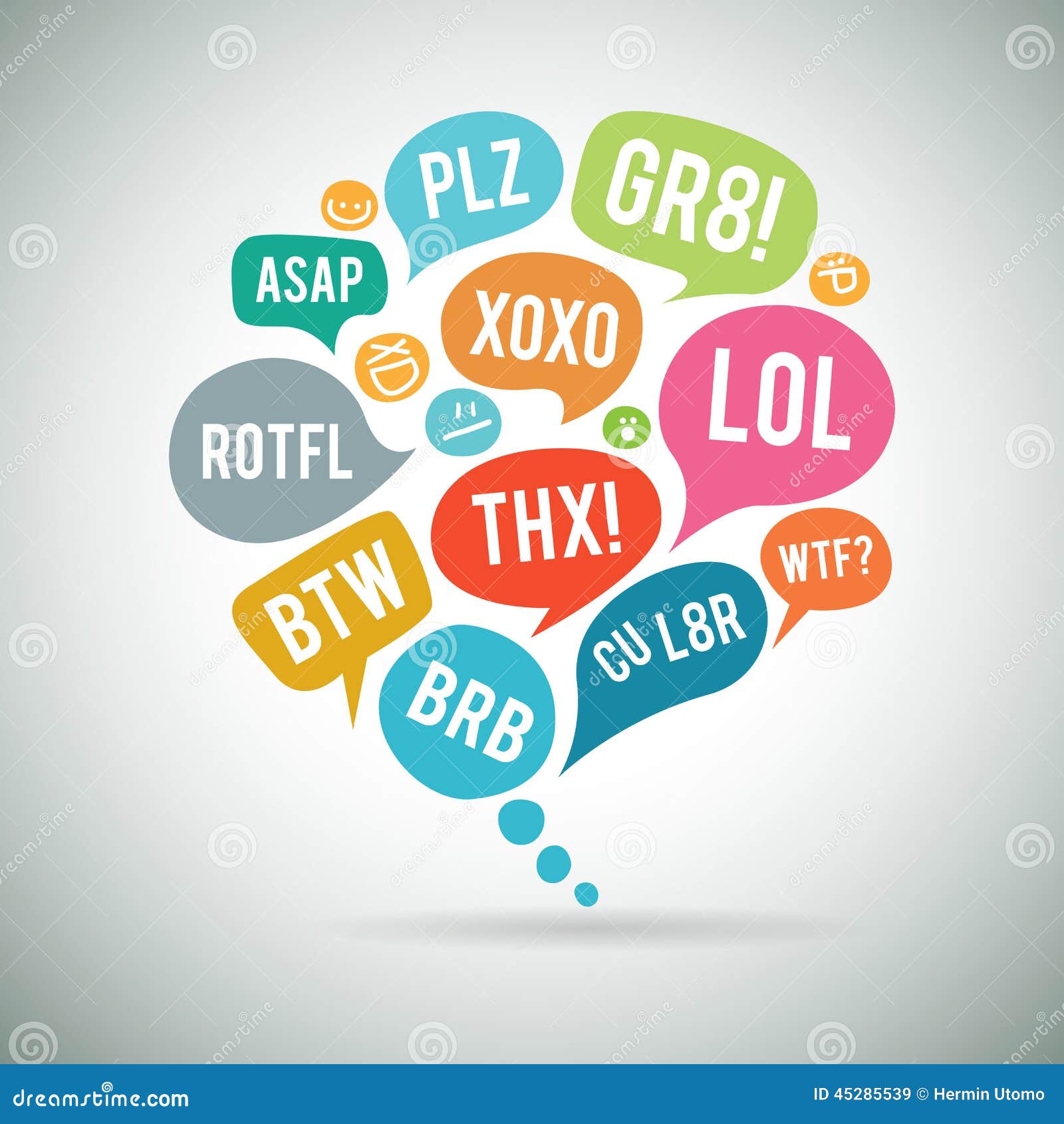 Acronym Chat Bubble stock vector. Illustration of bubble - 45285539 Acronym Chat Bubble stock vector. Illustration of bubble - 45285539