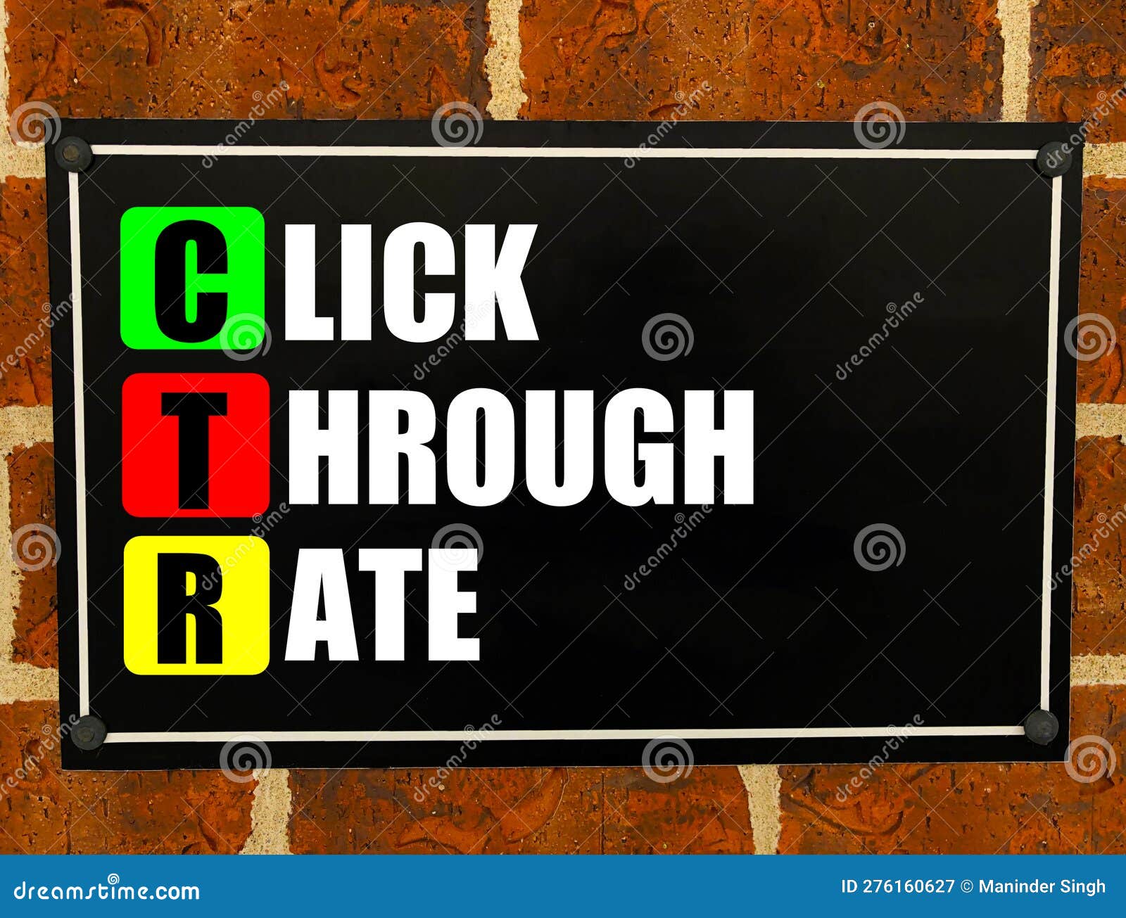 Acronym CTR - Click through Rate. Stock Image - Image of fixed, click ...