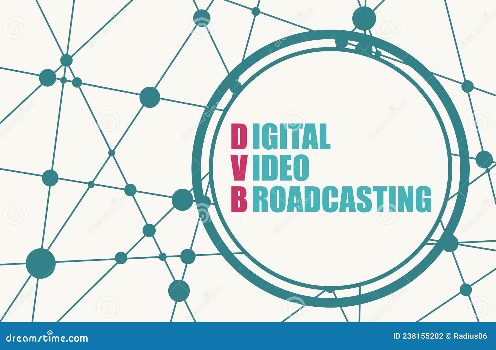 Acronym DVB - Digital Video Broadcasting in Circle. Stock Vector ...