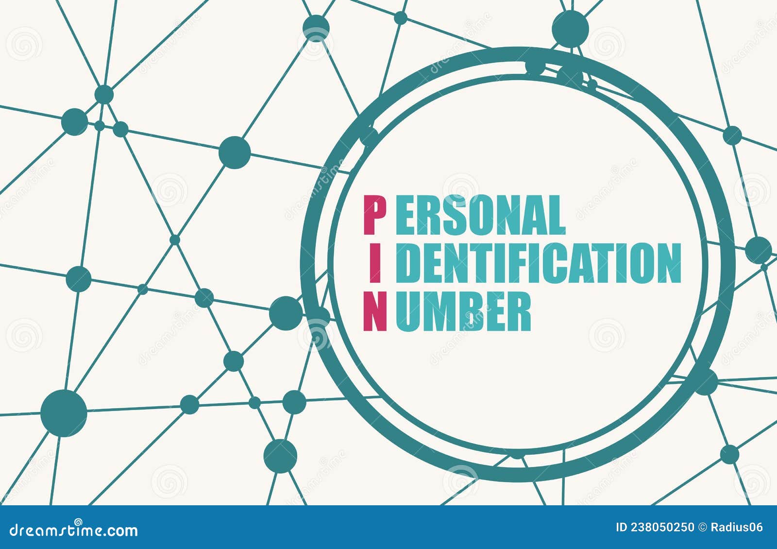 Acronym PIN - Personal Identification Number in Circle. Stock Vector ...