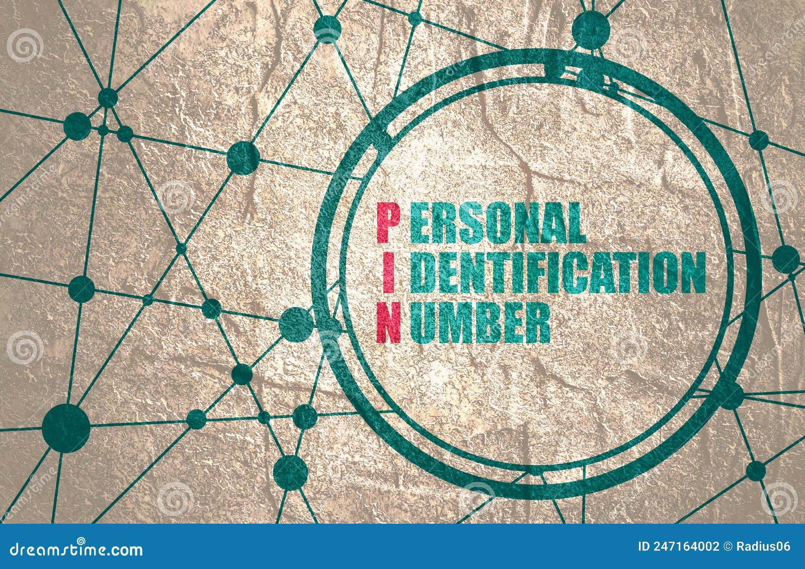 Acronym PIN - Personal Identification Number in Circle. Stock ...