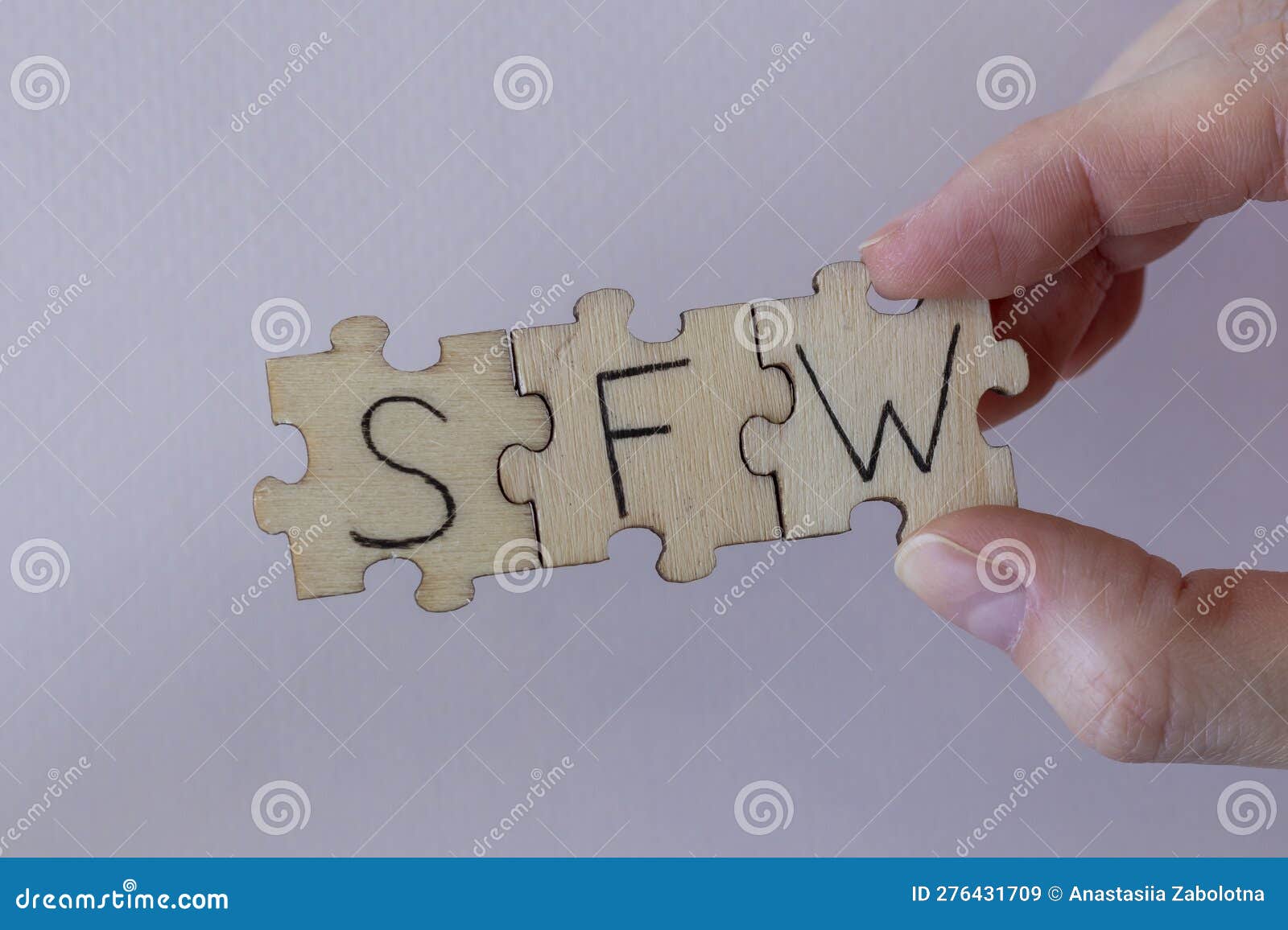 The Acronym SFW, Which Stands for Safe for Work. the Letters Written on ...