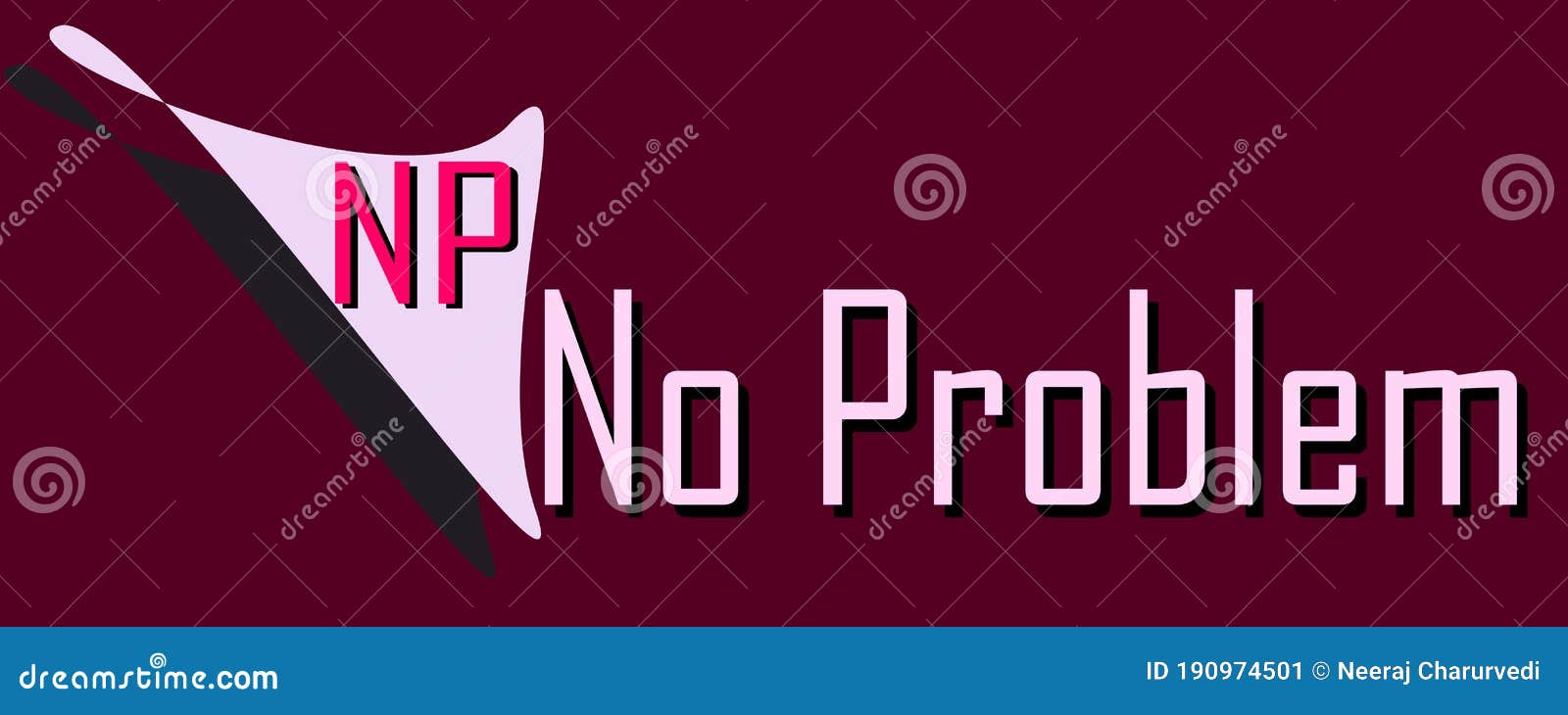 Acronyms No Problem Presented on Logo Style Colorful Vector Stock ...