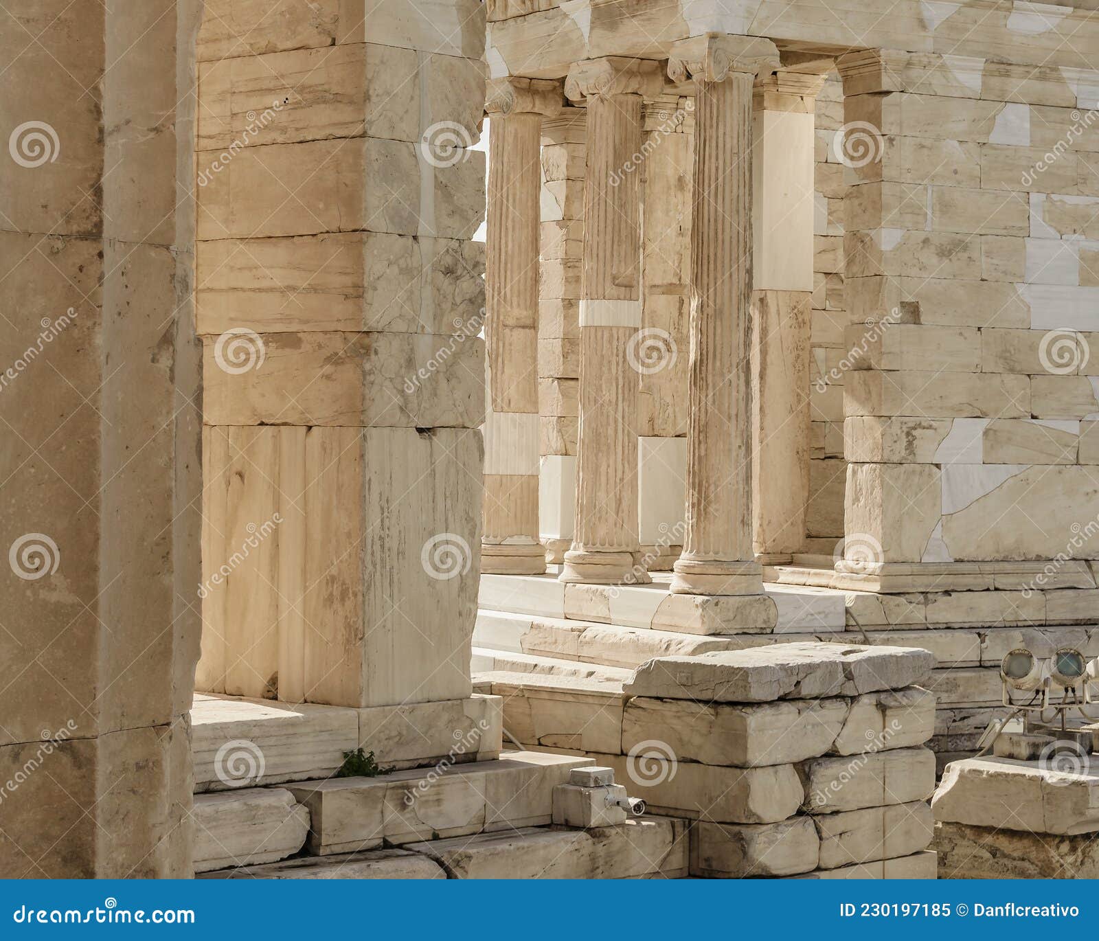 Acroplis Site Architecture Detail, Athens Stock Image - Image of ...