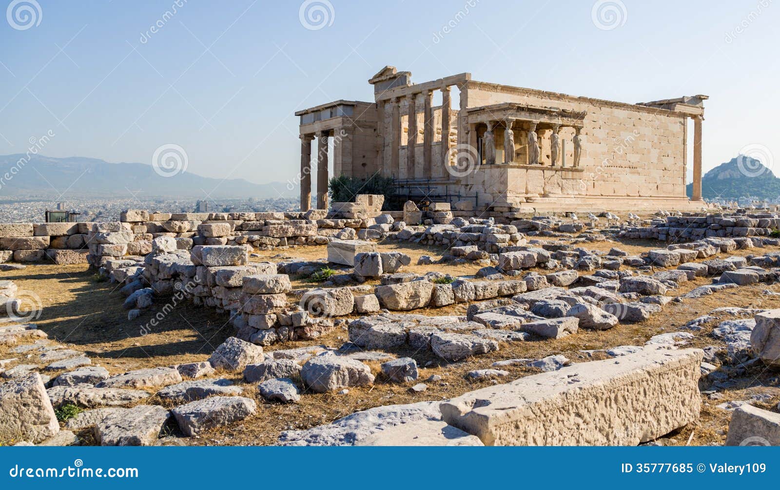 Acropole D'Athènes. Erechtheion Image stock - Image du ruines, greece ...
