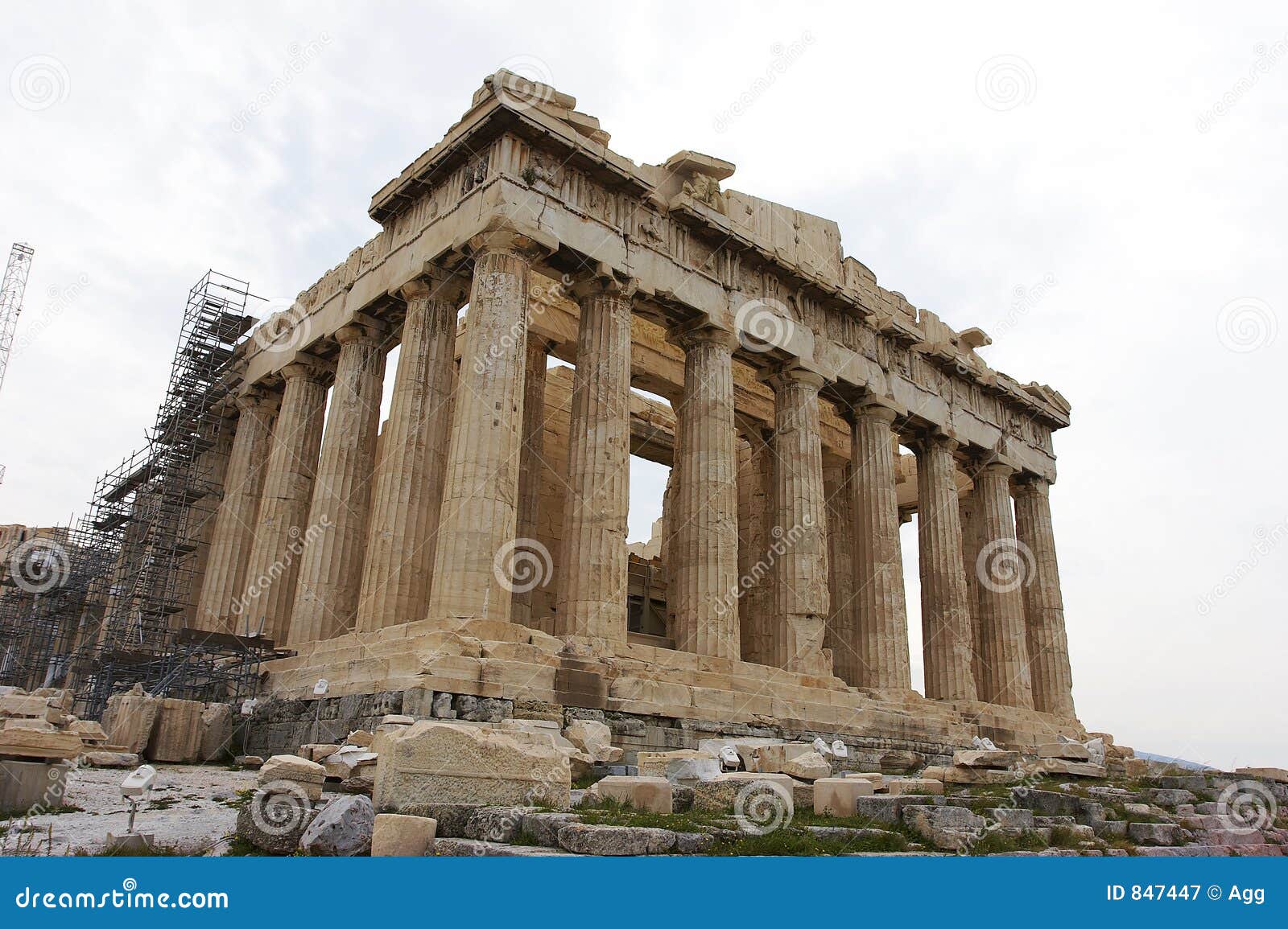Acropole Subissant La Reconstruction Image stock - Image du athènes ...