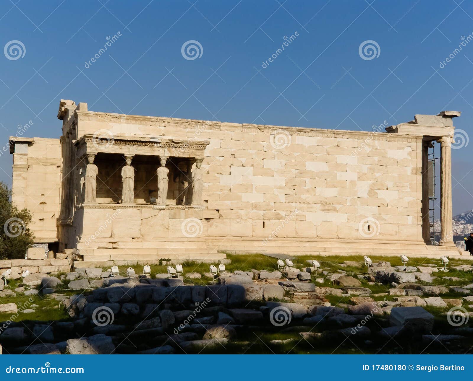 Temple of Athena Parthenos stock photo. Image of blue - 17480180