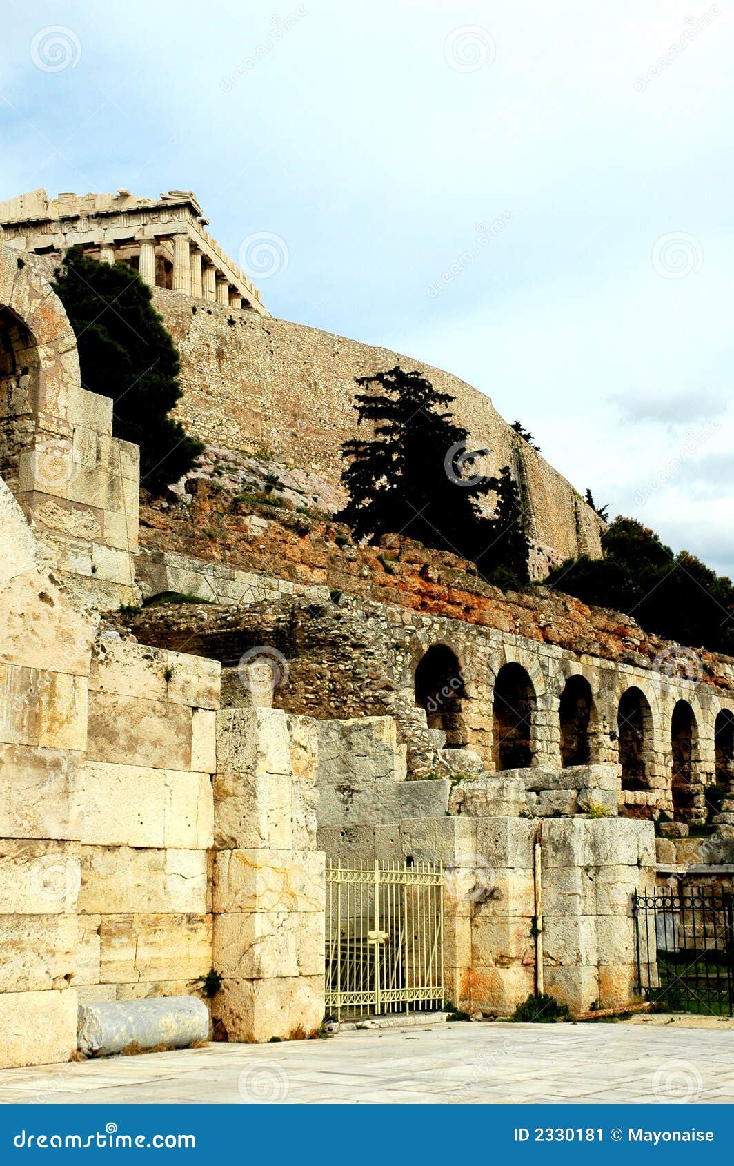 At the Acropolis in Athens stock image. Image of clear - 2330181