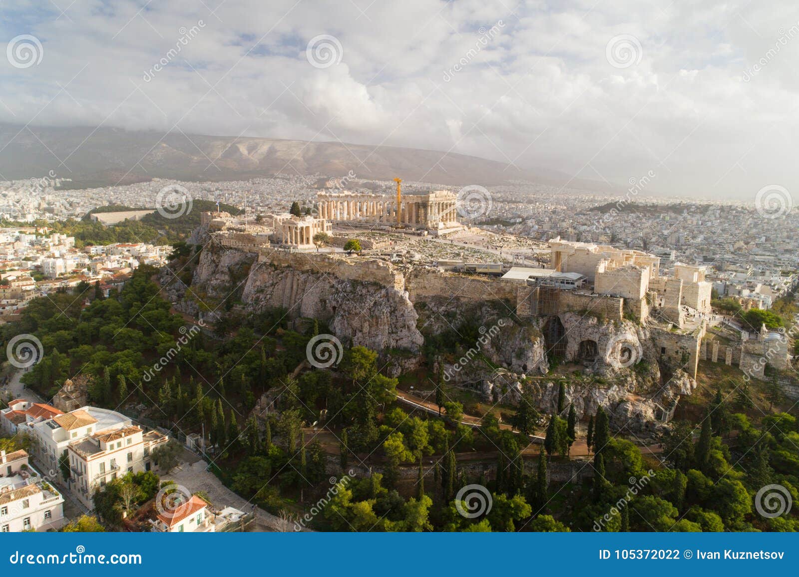 Acropolis of Athens Ancient Citadel in Greece Stock Photo - Image of ...