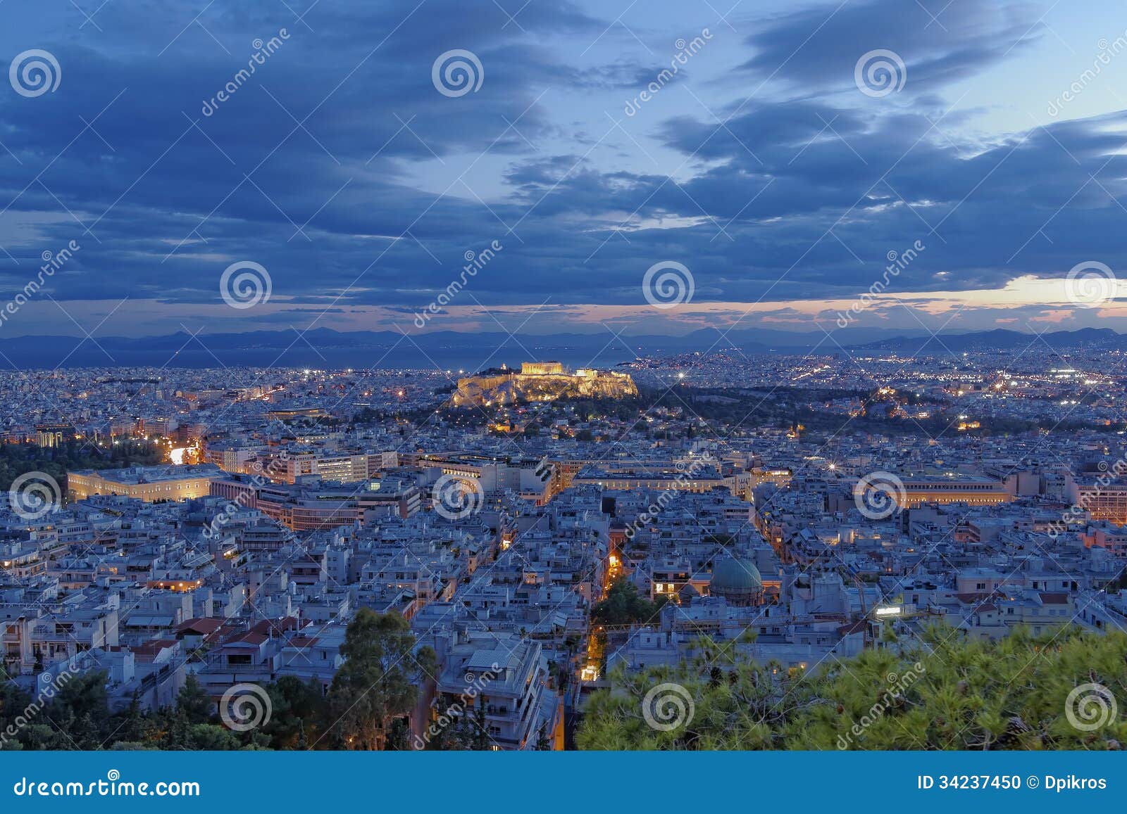 Acropolis and Athens Cityscape, Greece Stock Photo - Image of scenery ...