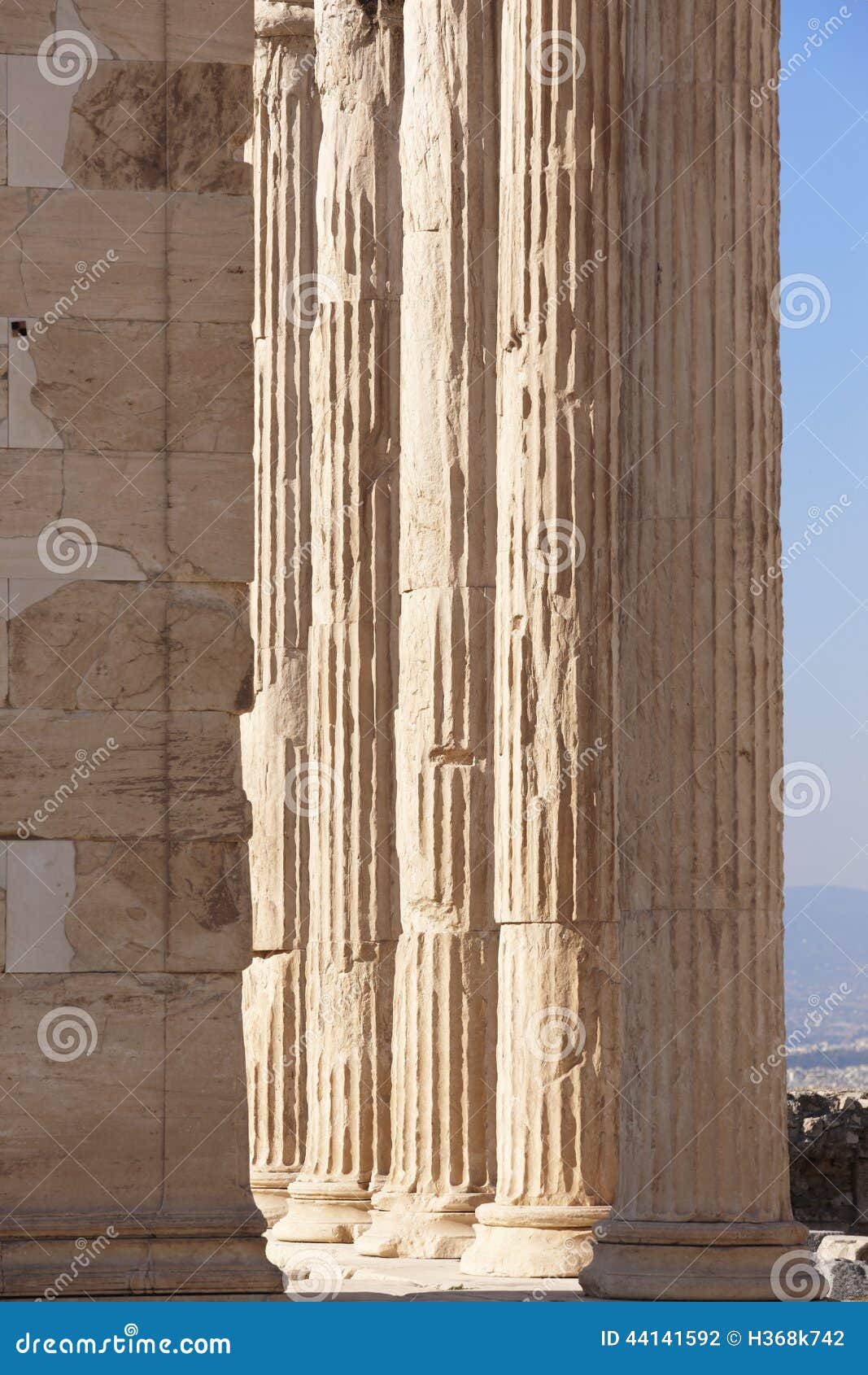 Acropolis of Athens. Erechtheion Columns Stock Photo - Image of ...