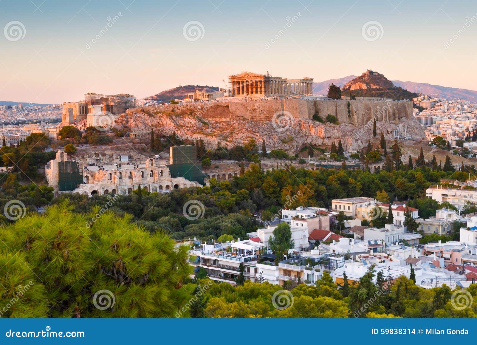 Acropolis in Athens. stock photo. Image of attica, hellenic - 59838314