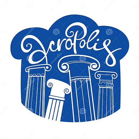 Acropolis Athens Greece stock vector. Illustration of city - 18824364