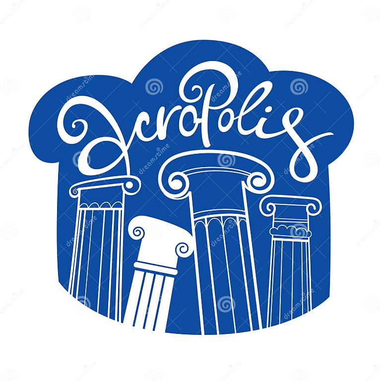 Acropolis Athens Greece stock vector. Illustration of city - 18824364