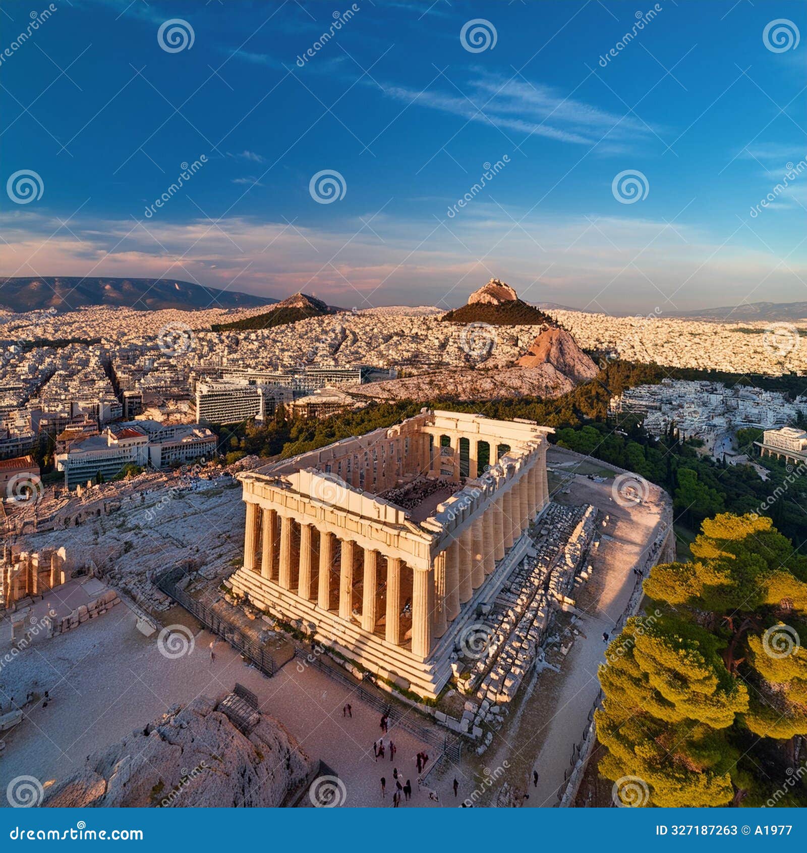 Acropolis in Athens, AI Generated Stock Illustration - Illustration of ...