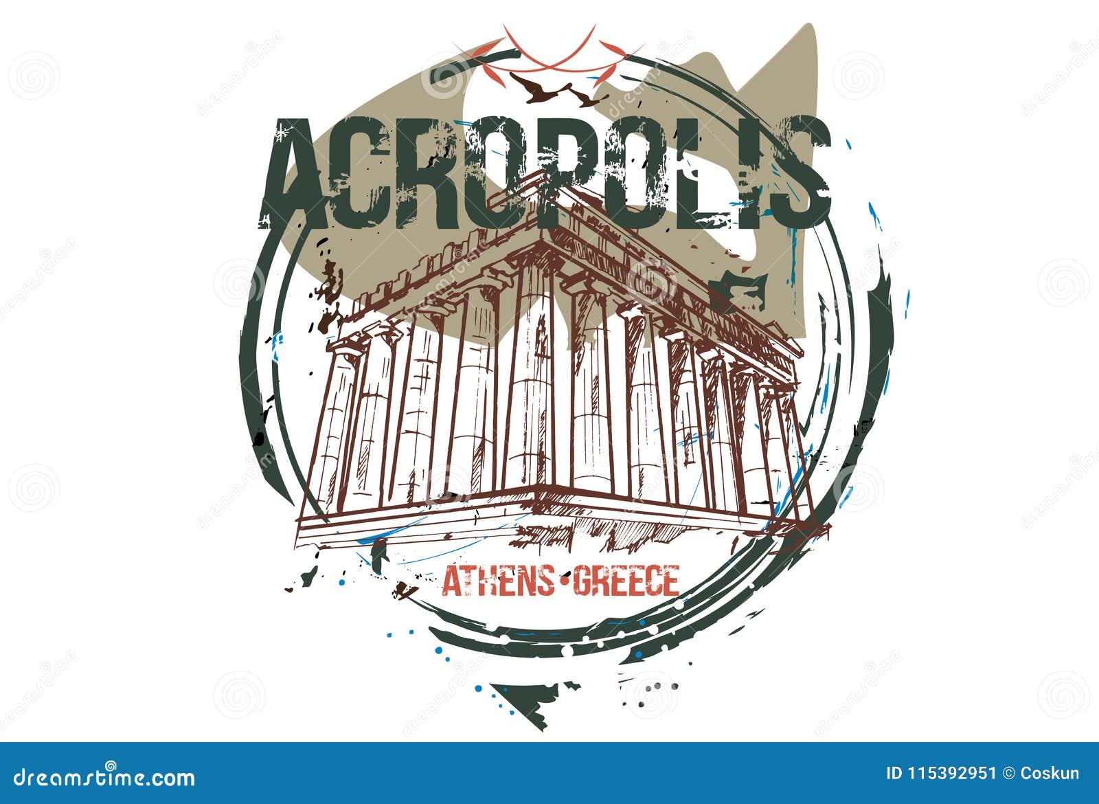 Acropolis. Athens, Greece City Design Stock Vector - Illustration of ... Acropolis. Athens, Greece City Design Stock Vector - Illustration of ...