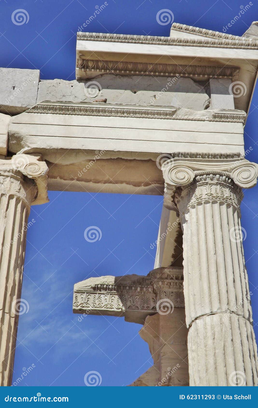 The Acropolis in Athens, Greece. Detail. Stock Image - Image of ancient ...